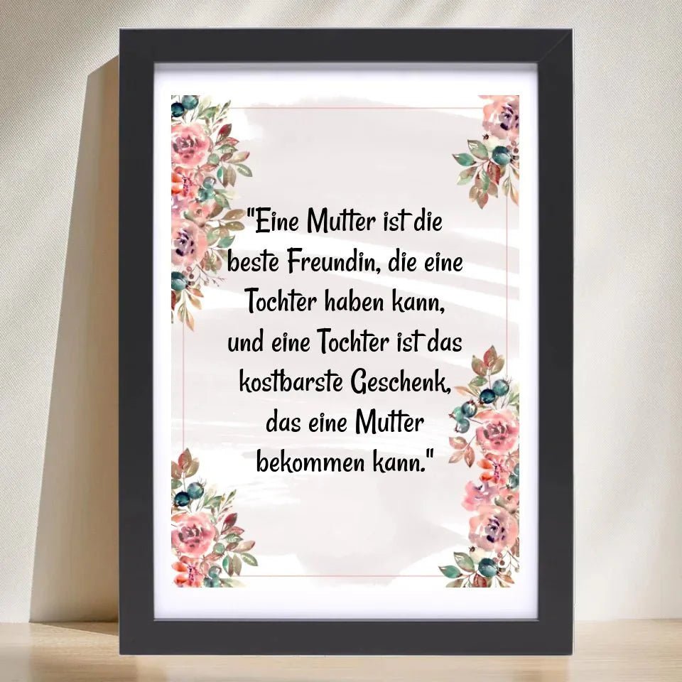 Mutter Tochter Spruch Poster Geschenke personalisiert